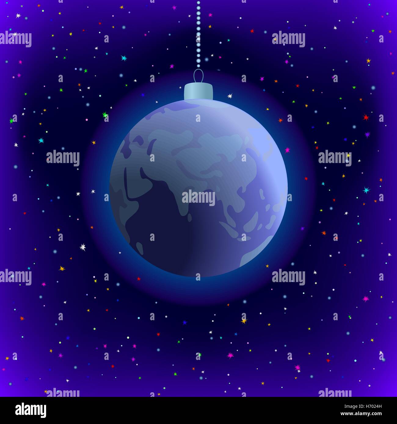 Christmas background, Earth in space Stock Vector Image & Art - Alamy