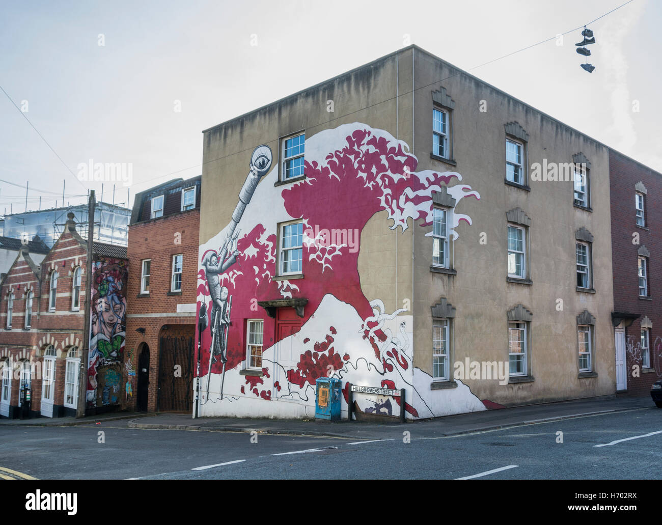 Street art mural on a wall in Stokes Croft, Bristol Stock Photo - Alamy