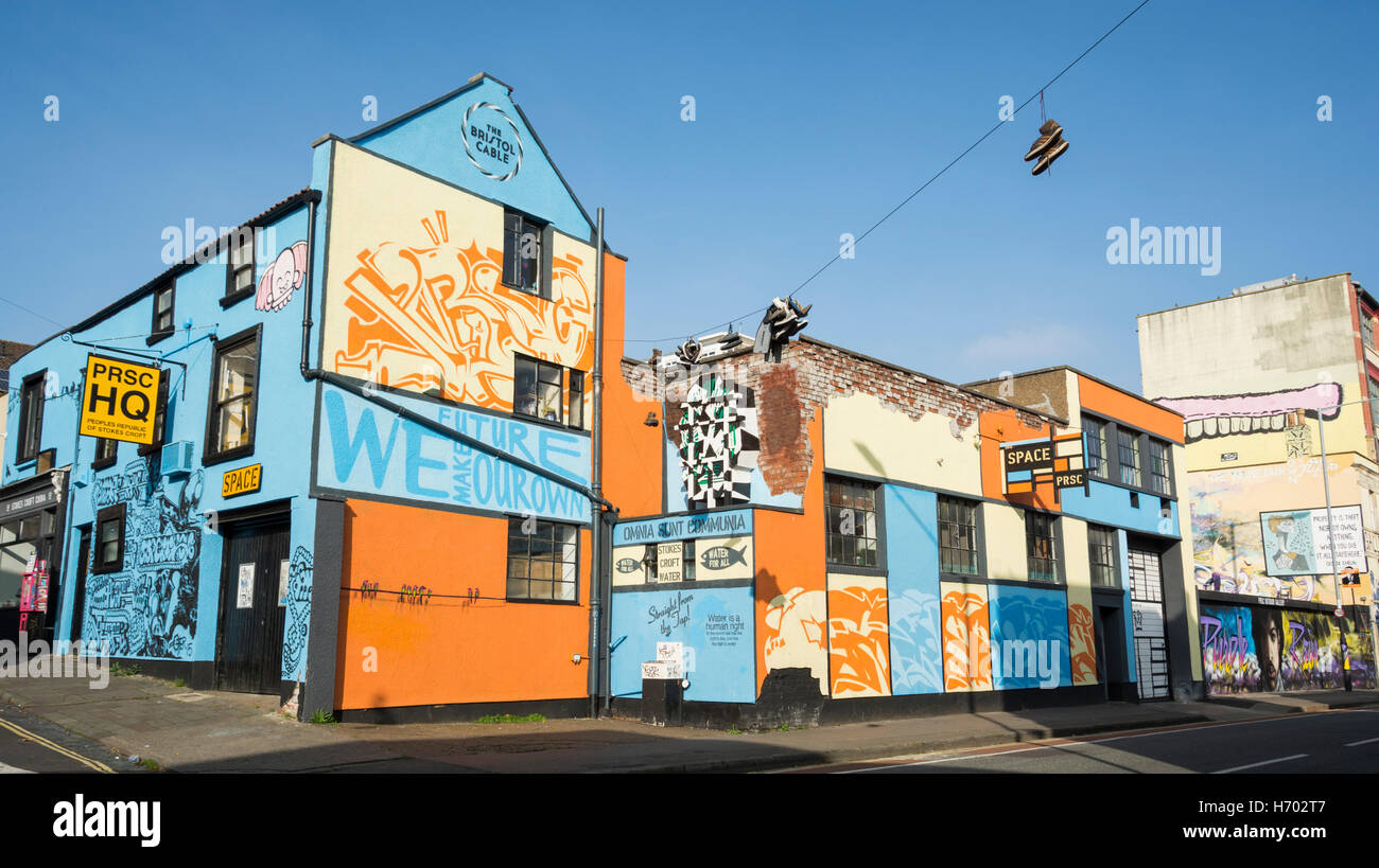Headquarters of the People's republic of Stokes Croft in Bristol. It's ...