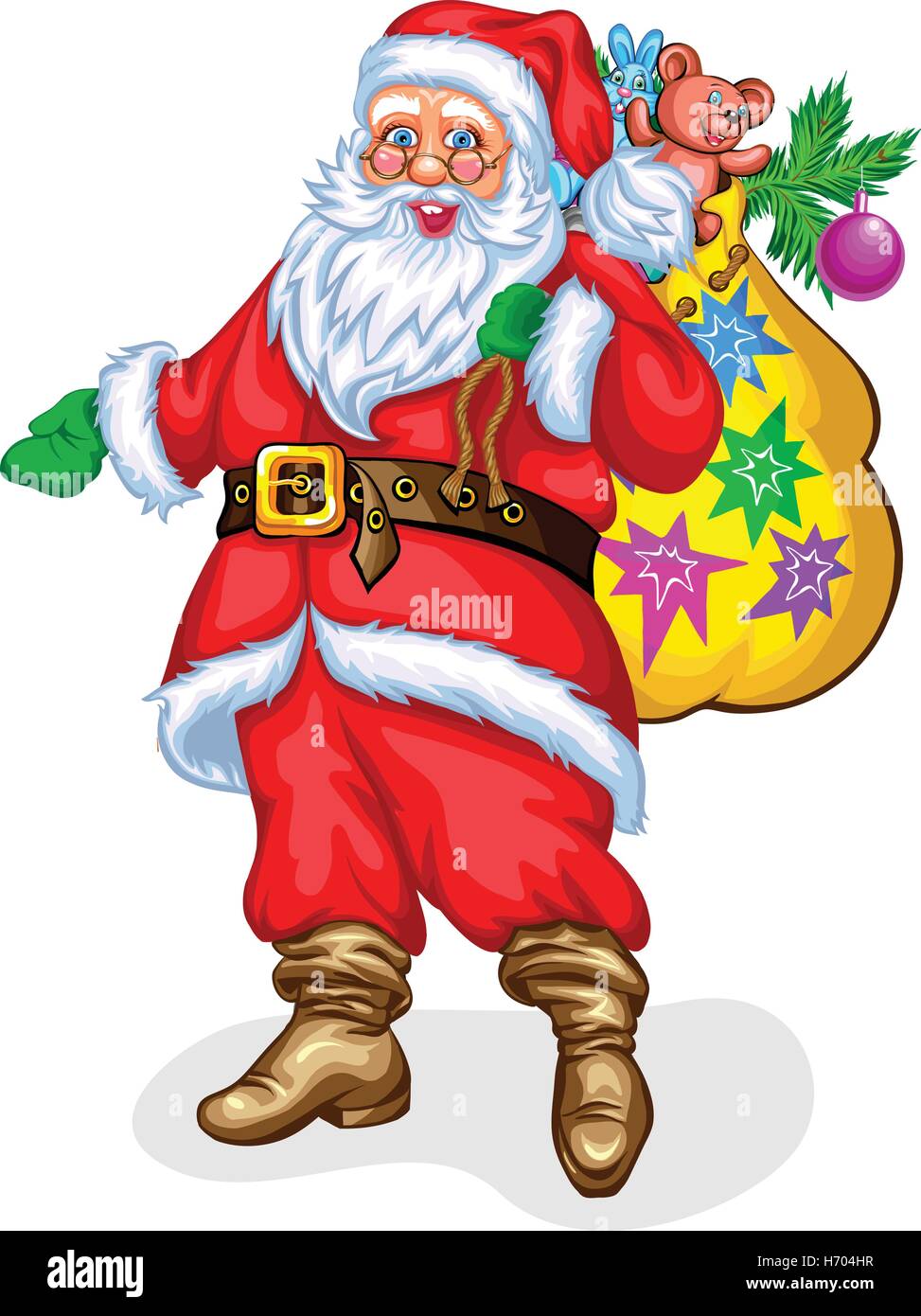 Santa sack gifts toys Stock Vector Images - Alamy