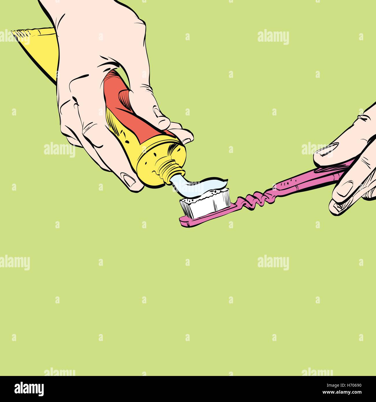 Tooth paste tube squeeze Stock Vector Images - Alamy