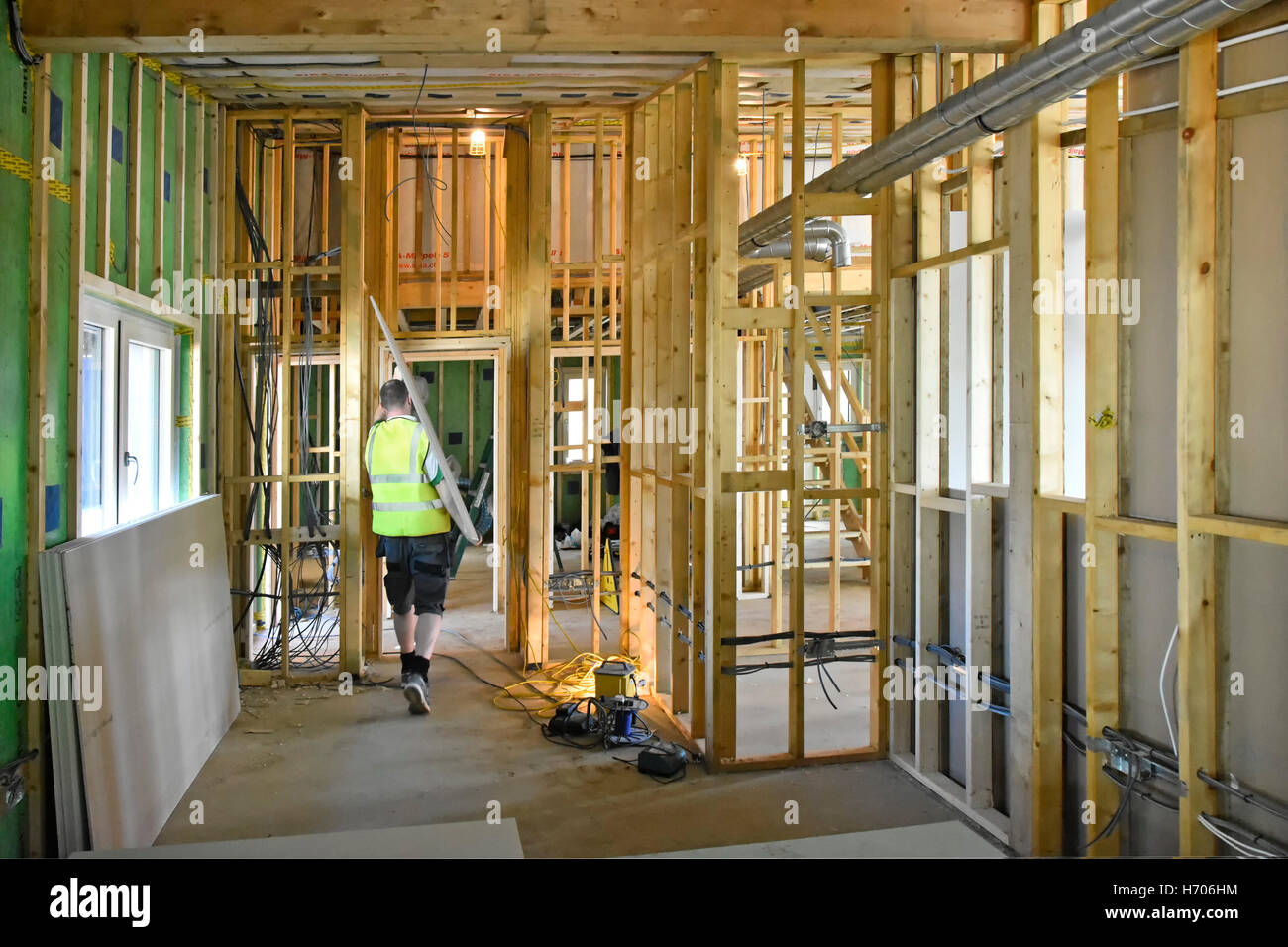 Passive House interior view new energy efficient home showing air ...
