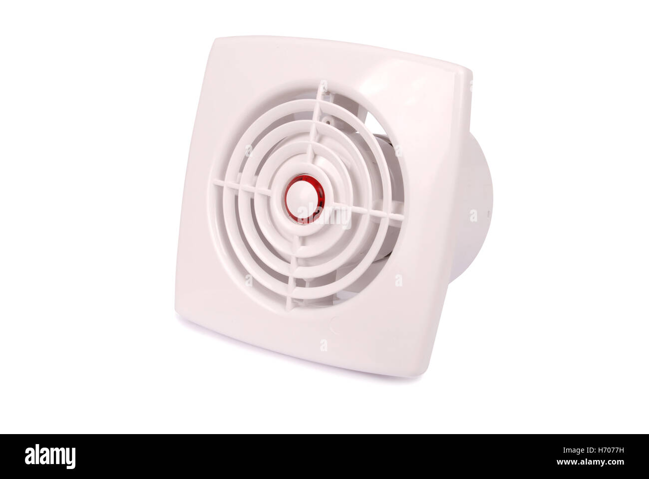 White compact cooker hood isolated with path Stock Photo - Alamy