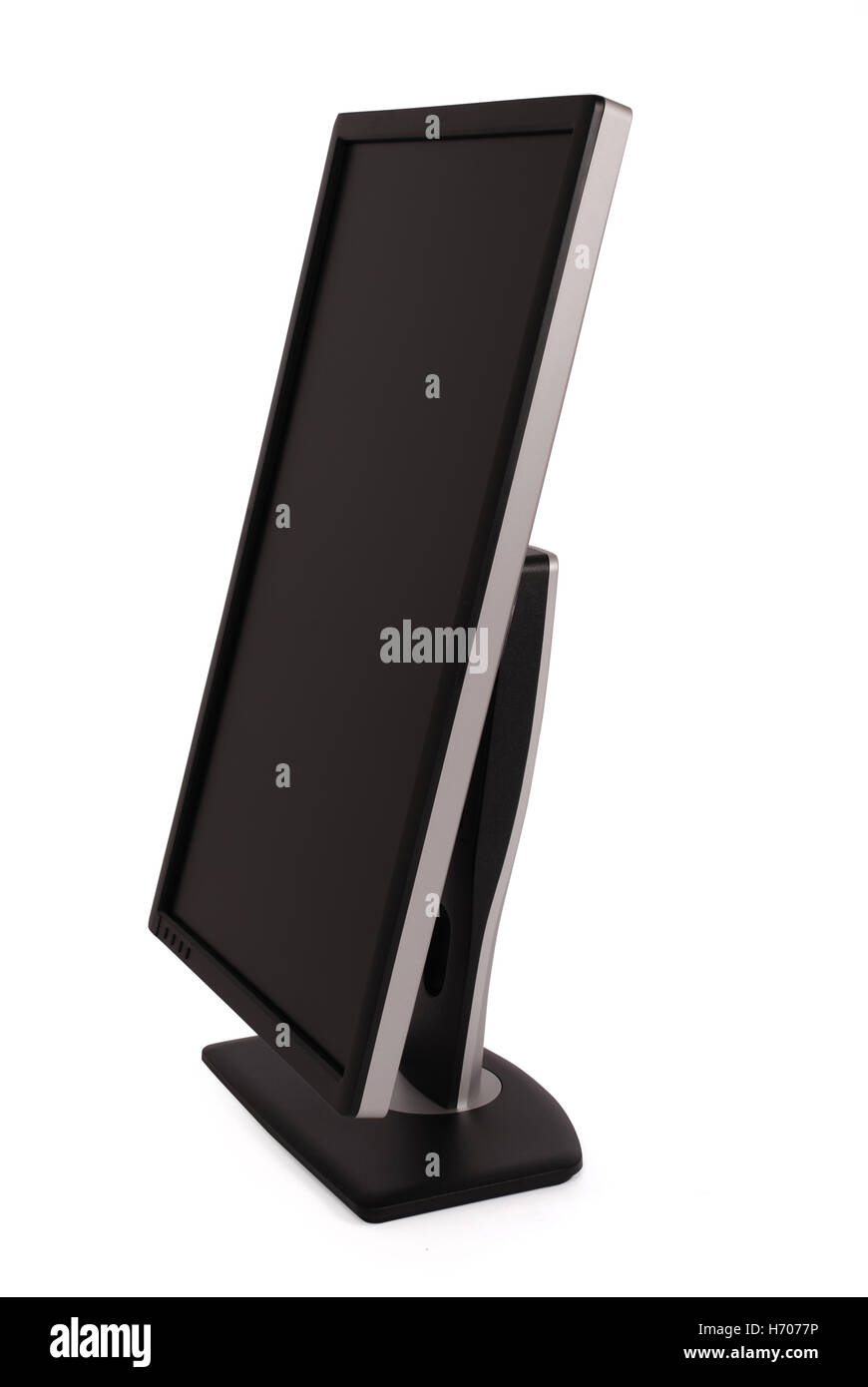 Black PC monitor white background with soft shadow (Clipping path Stock ...