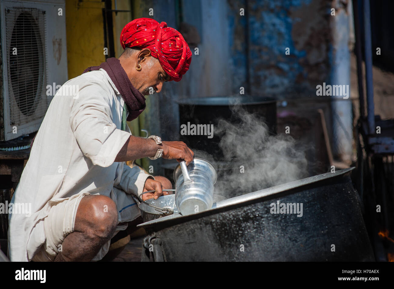 Man selling curd hi-res stock photography and images - Alamy