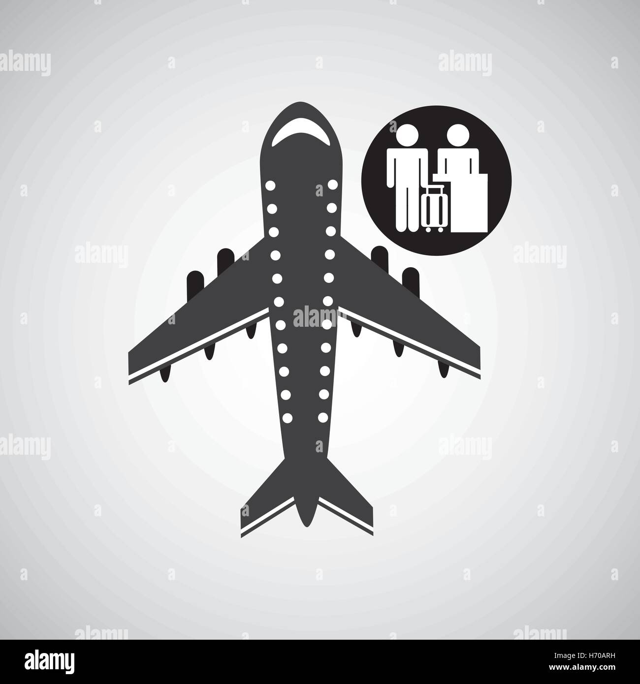 travel flying concept check in airport design, vector illustration ...