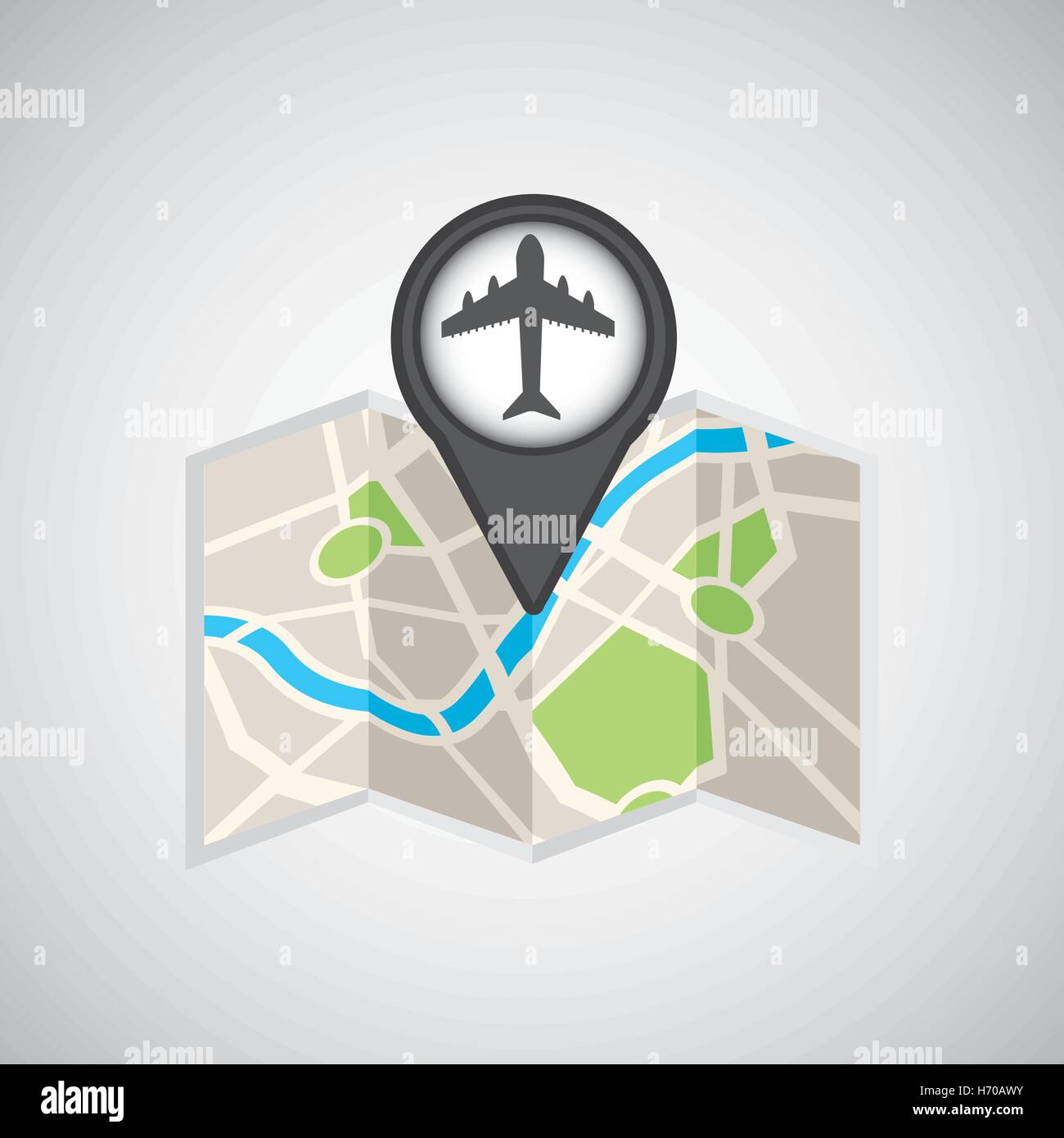 travel concept location map airport pin design, vector illustration ...
