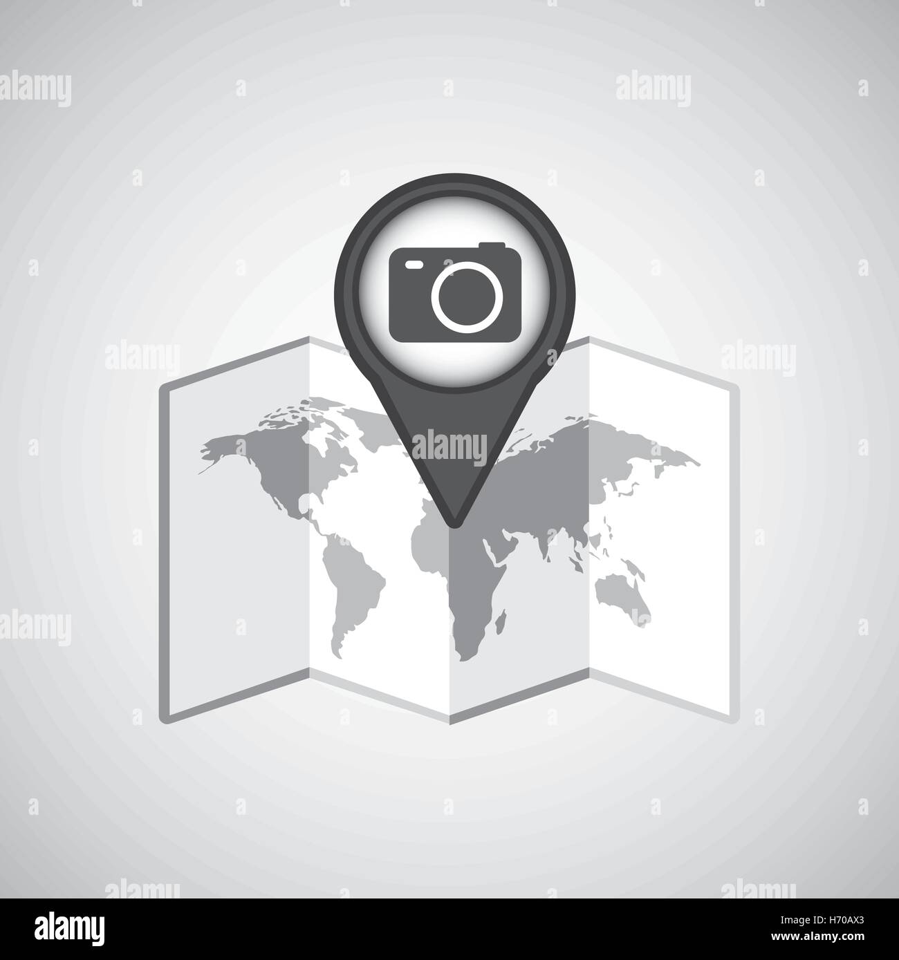 travel concept location map camera design, vector illustration graphic ...