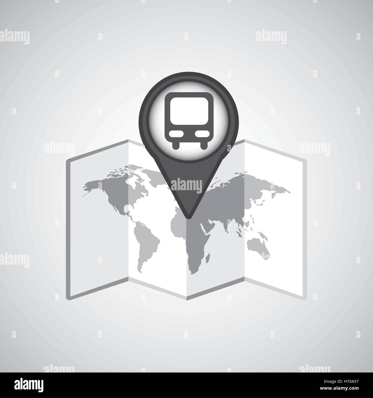 travel concept location map bus design, vector illustration graphic ...