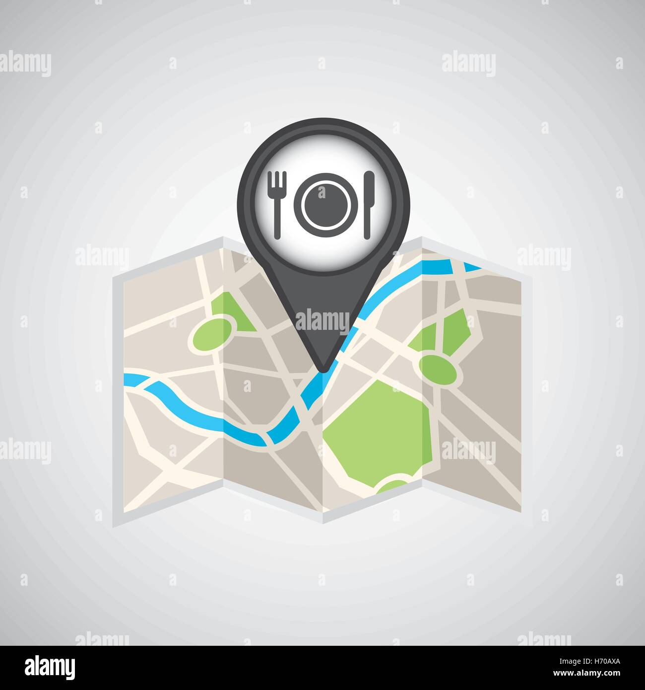 travel concept location map restaurant design, vector illustration ...