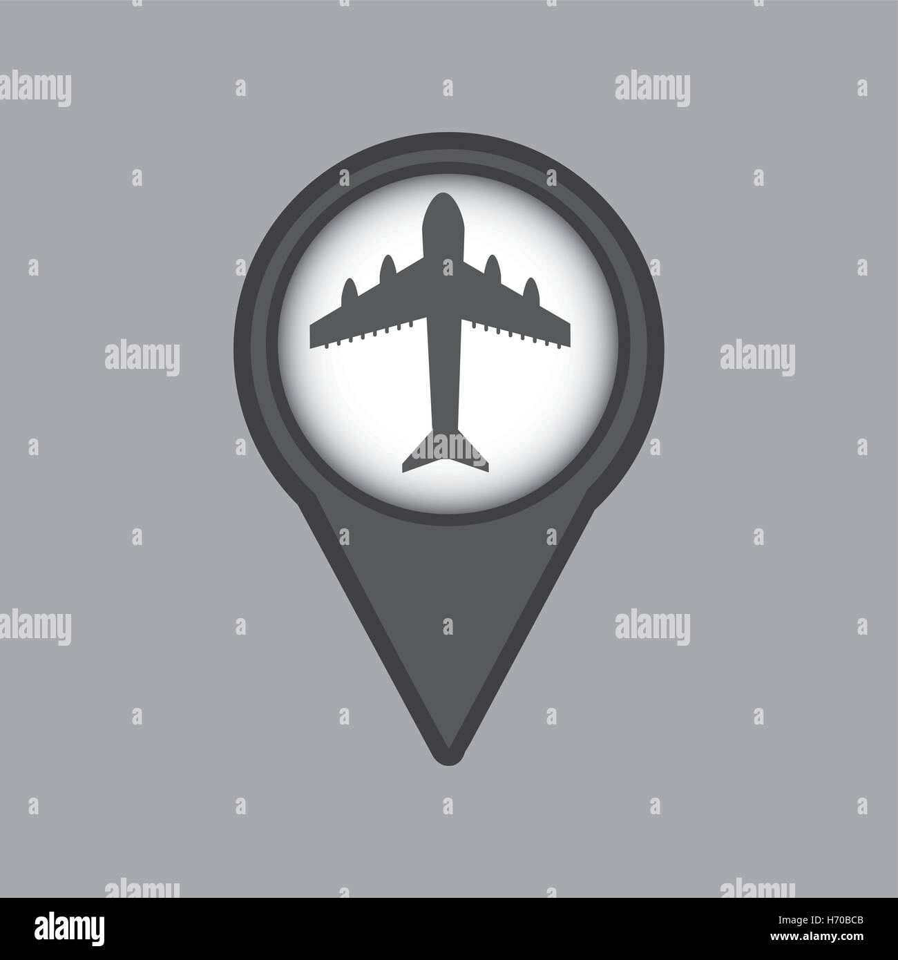 travel concept location map airport pin design, vector illustration ...