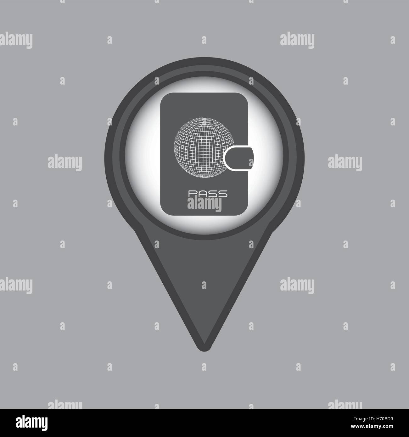 travel concept location map passport design, vector illustration ...