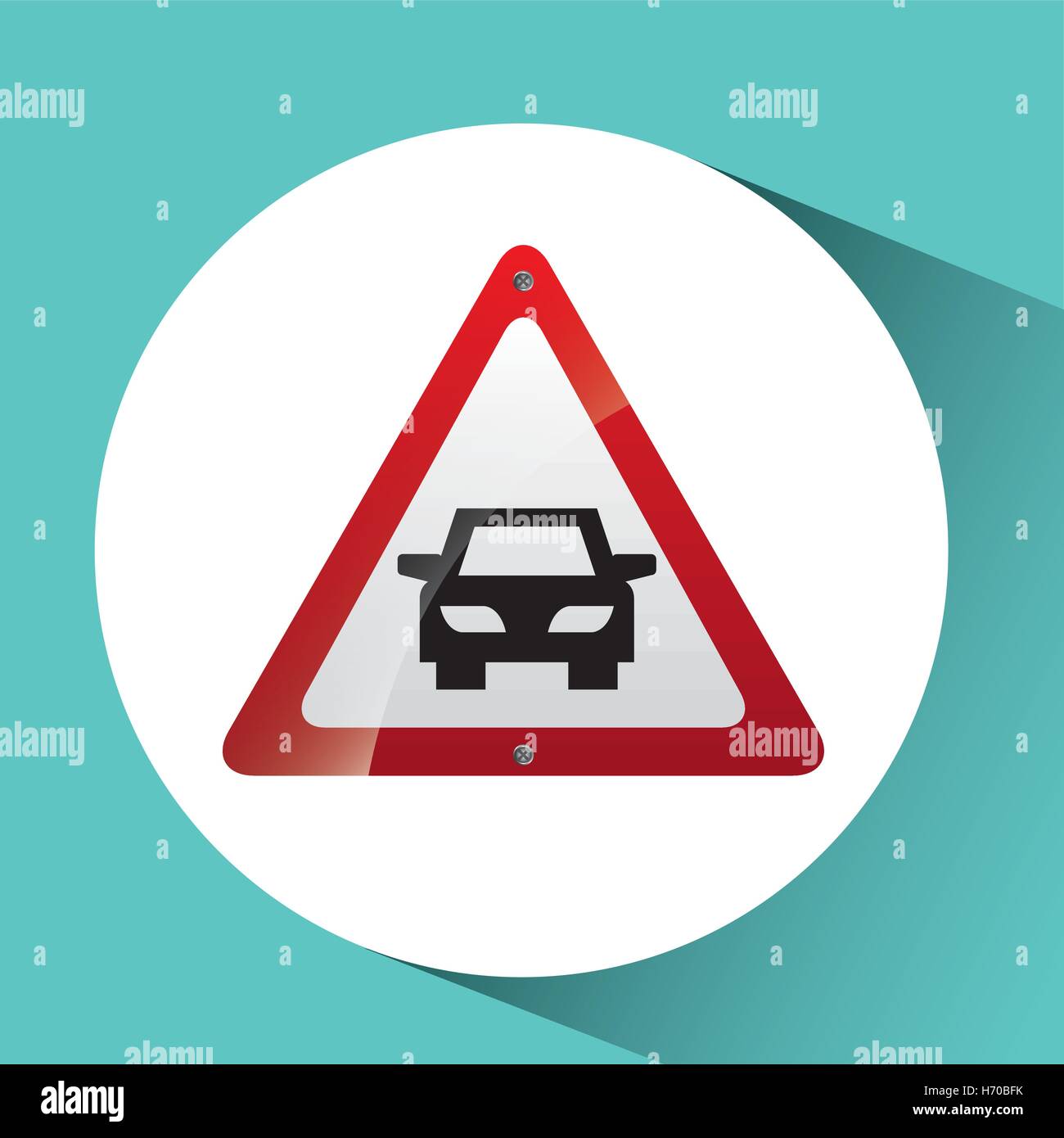 sign traffic white and red triangle design vector illustration eps 10 ...