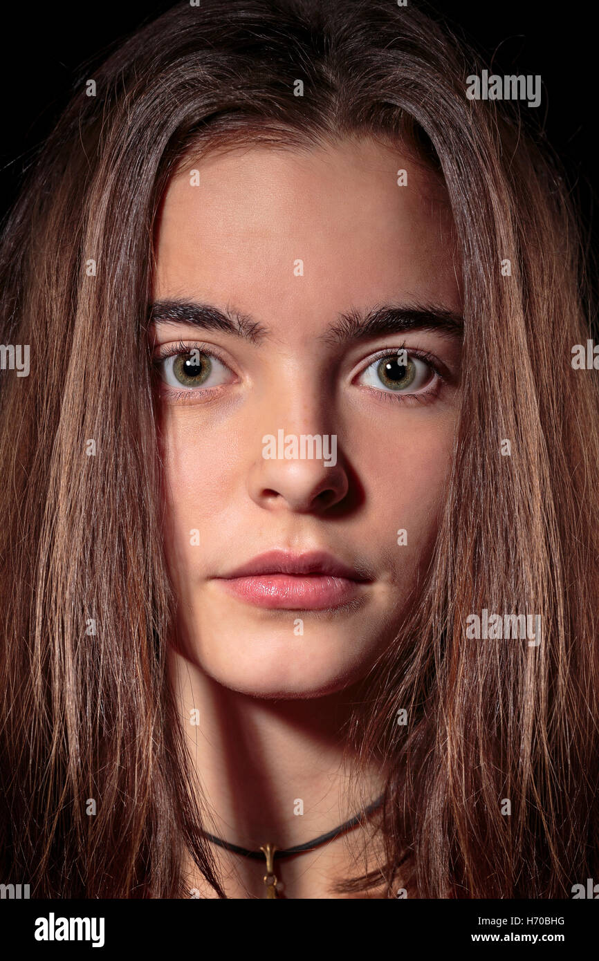 close up portrait of a beautiful woman Stock Photo - Alamy