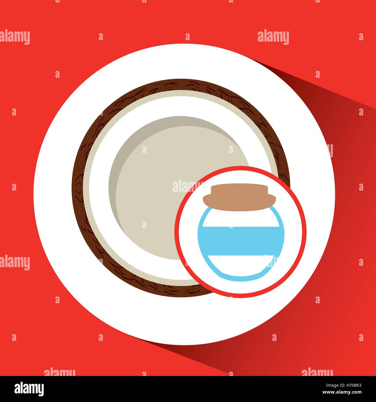 big jar jam coconut icon design vector illustration eps 10 Stock Vector ...