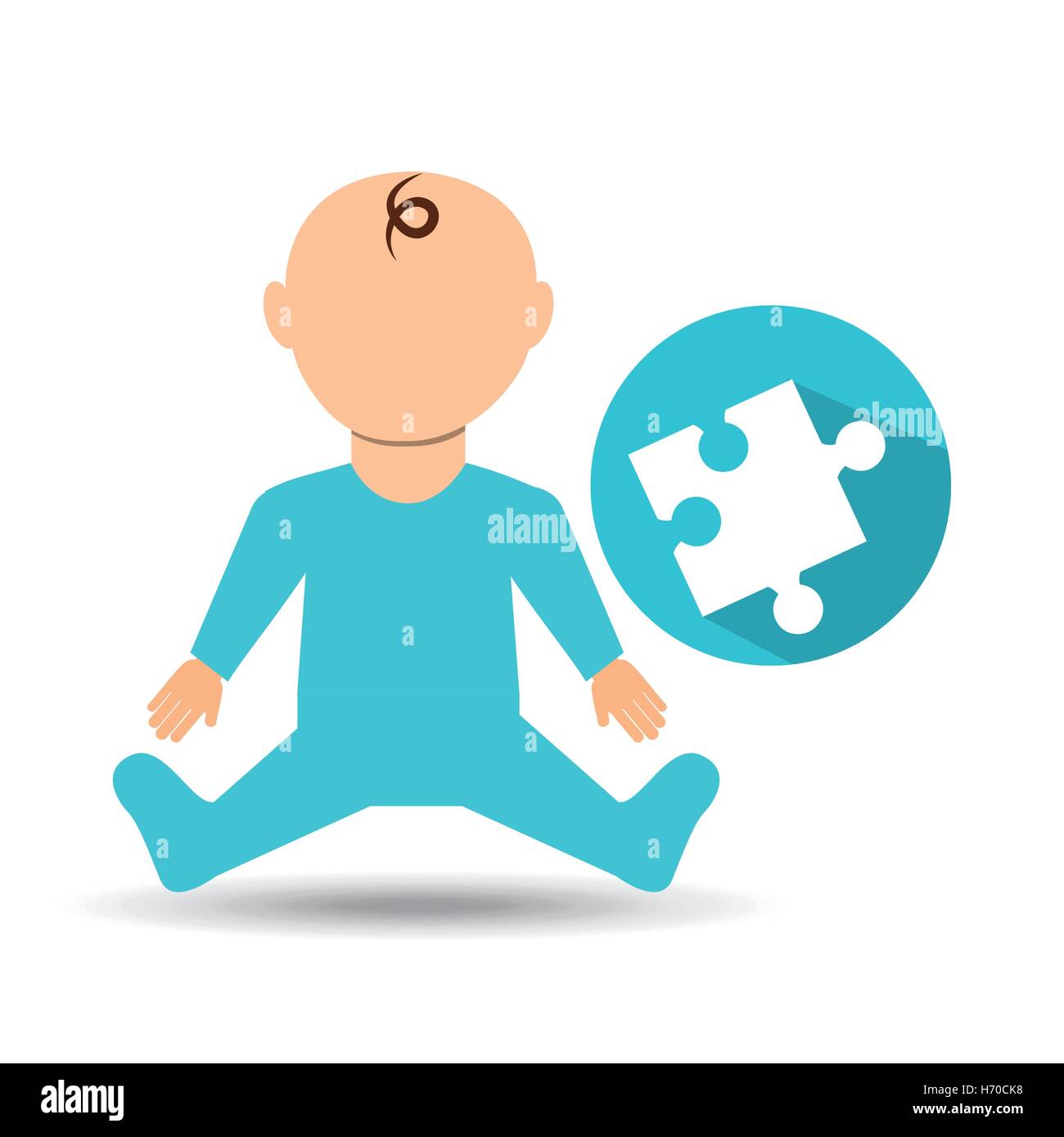 cartoon baby sitting and vector illustration eps 10 Stock Vector Image ...