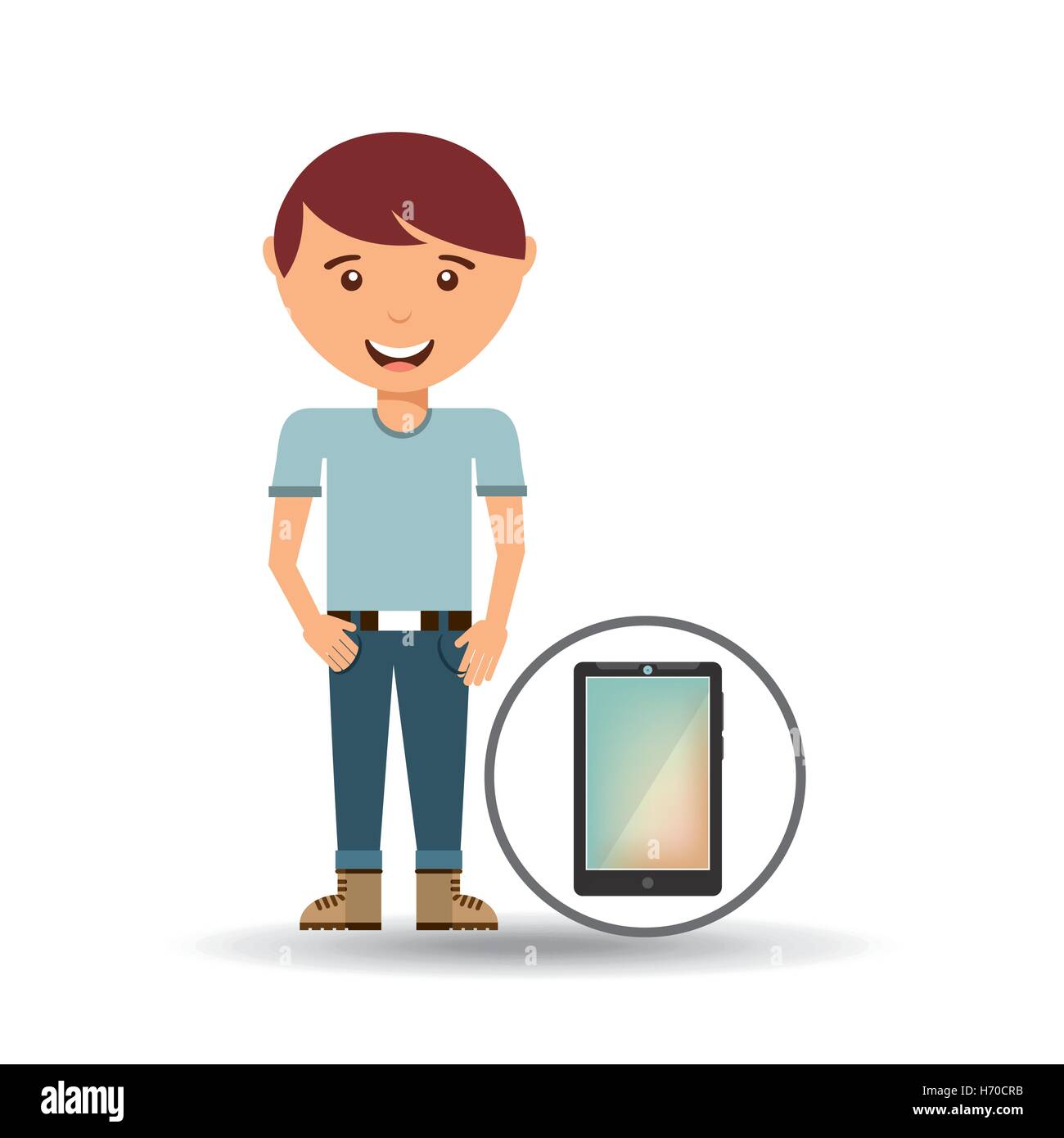 teen cartoon with design vector illustration eps 10 Stock Vector Image ...