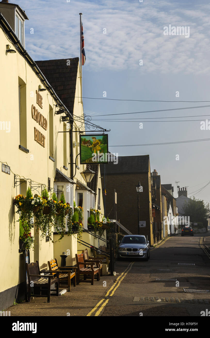 The Crooked Billet Pub in Old Leigh Stock Photo - Alamy