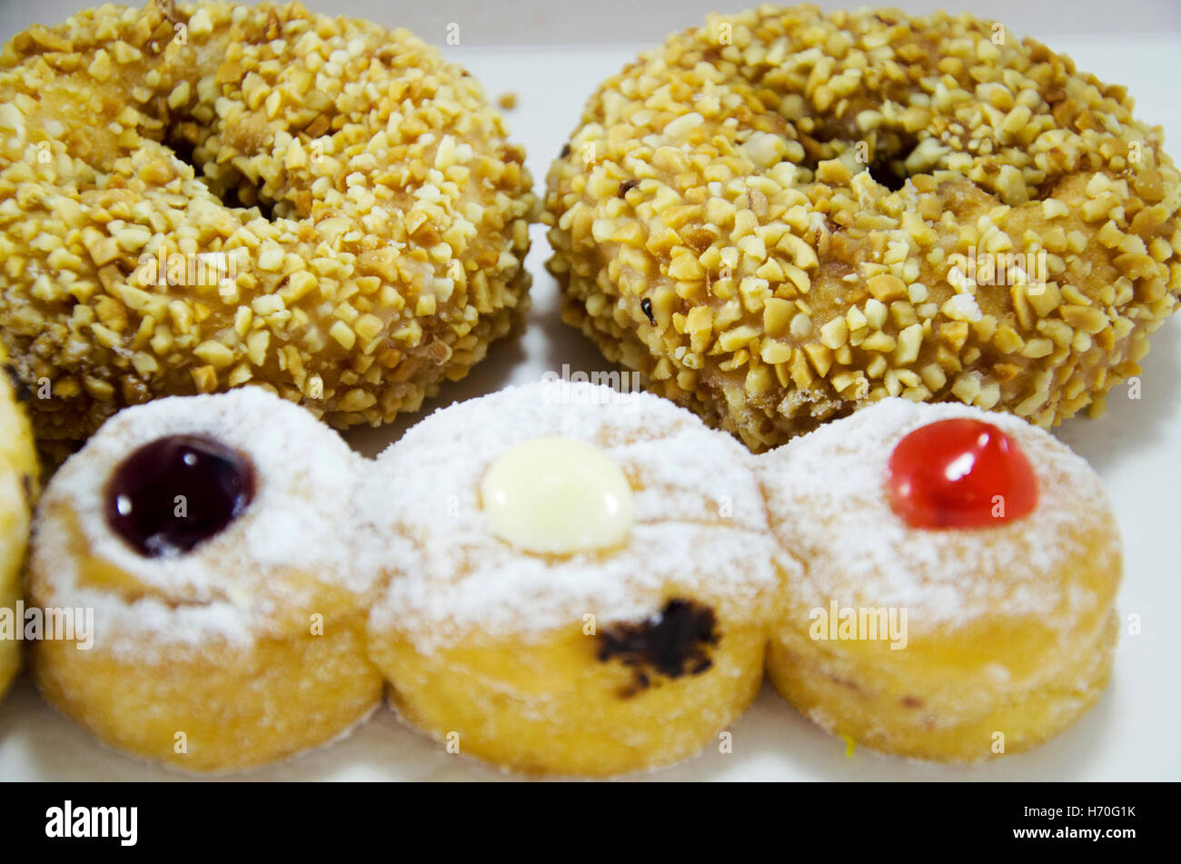 Doughnut or donut in box for take home Stock Photo - Alamy