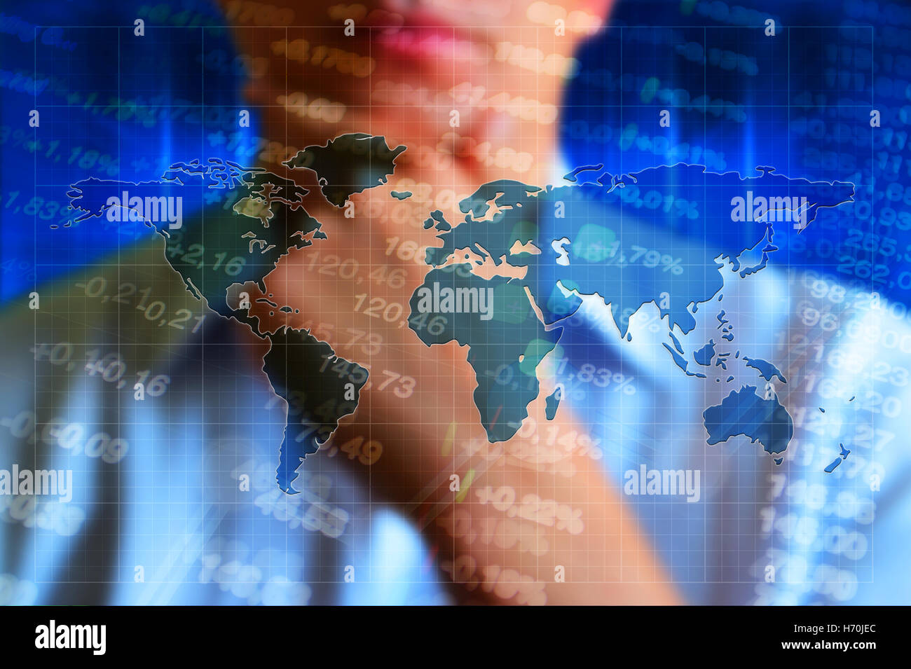 Global markets map hi-res stock photography and images - Alamy