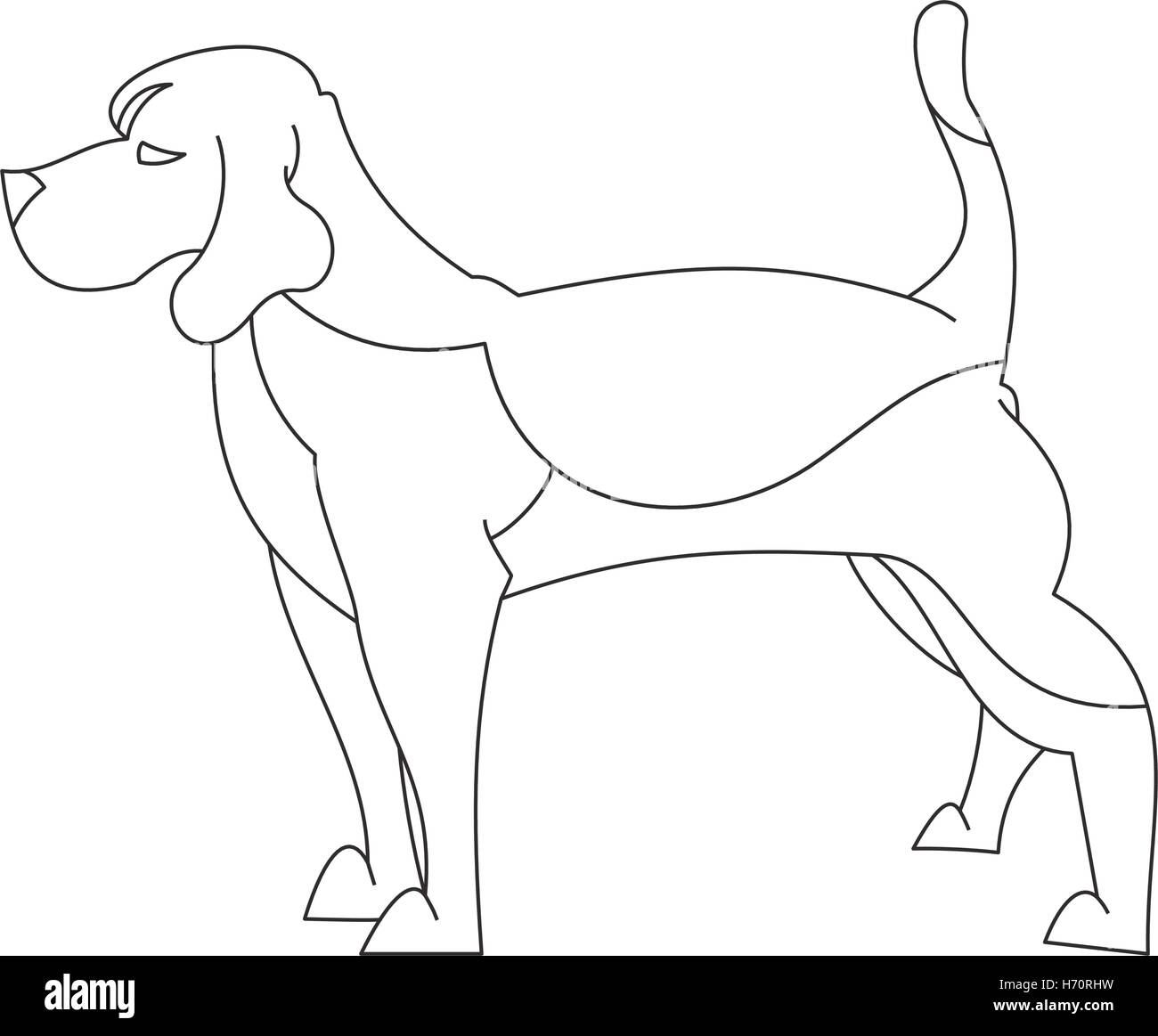 Beagle outline Stock Vector Images - Alamy