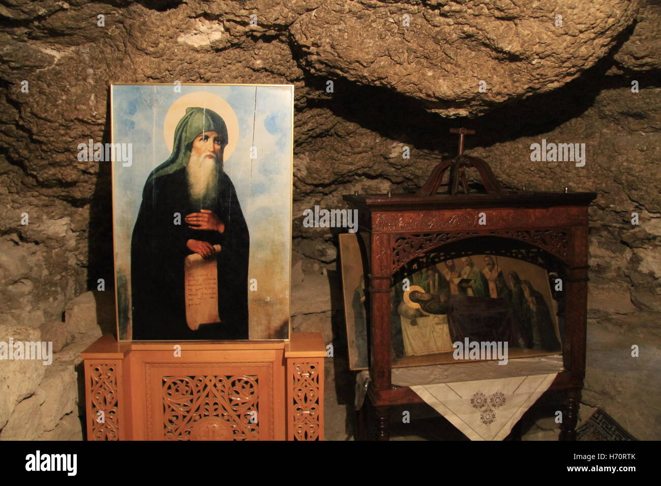 The cave of St. Theodosius at the Greek Orthodox Monastery of St ...