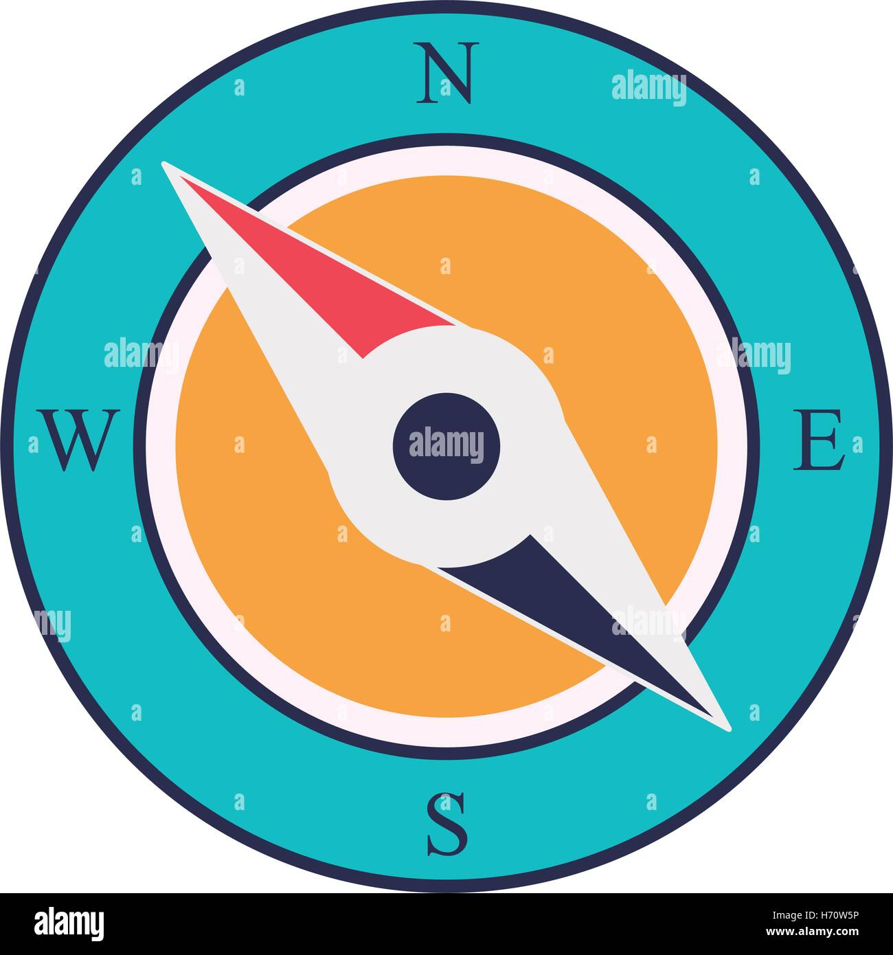 vintage compass wind rose icon over white background. navigation and ...