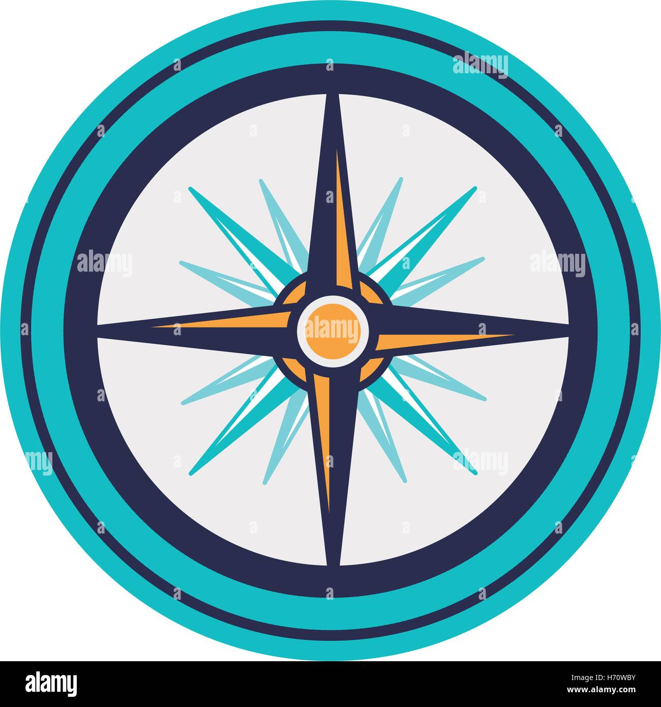 vintage compass wind rose icon over white background. navigation and ...