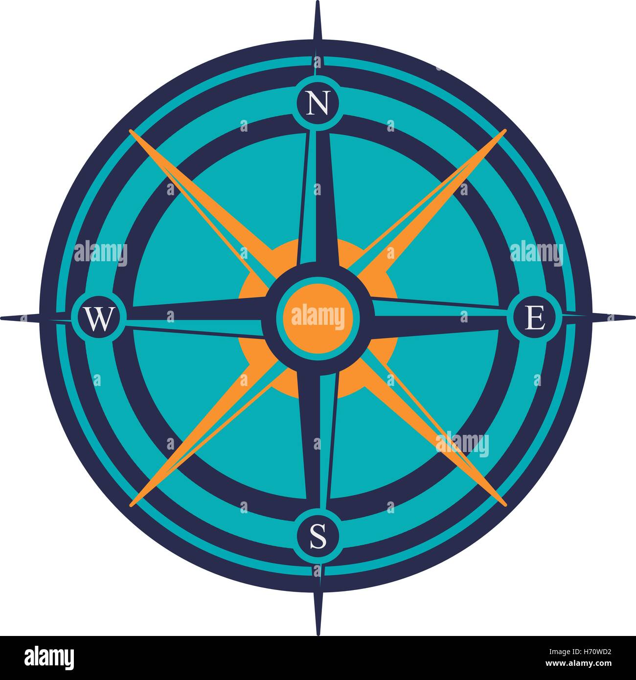 vintage compass wind rose icon over white background. navigation and ...