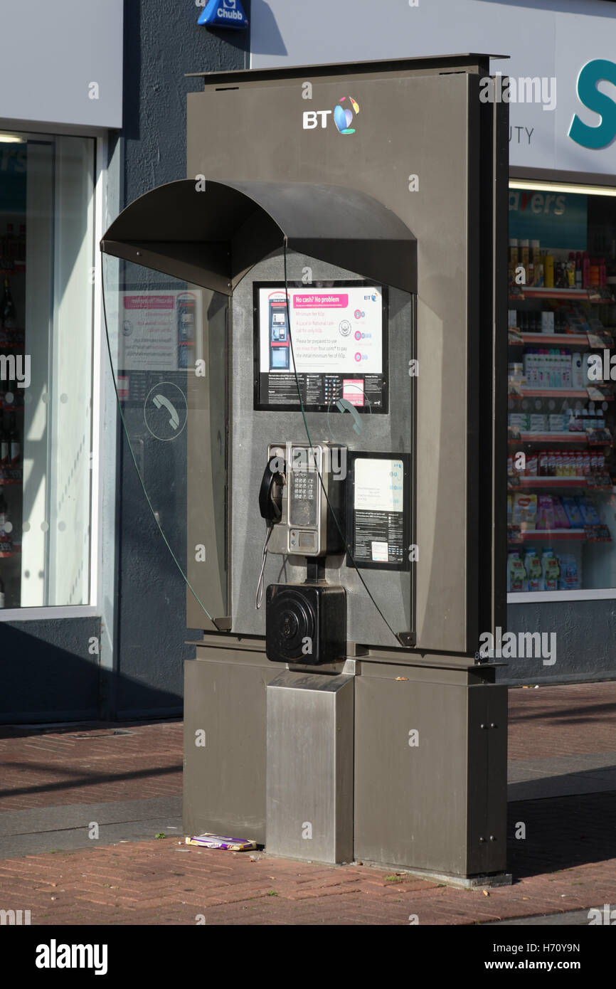 BT telephone point, High Street, Southend-on-Sea, Essex Stock Photo - Alamy