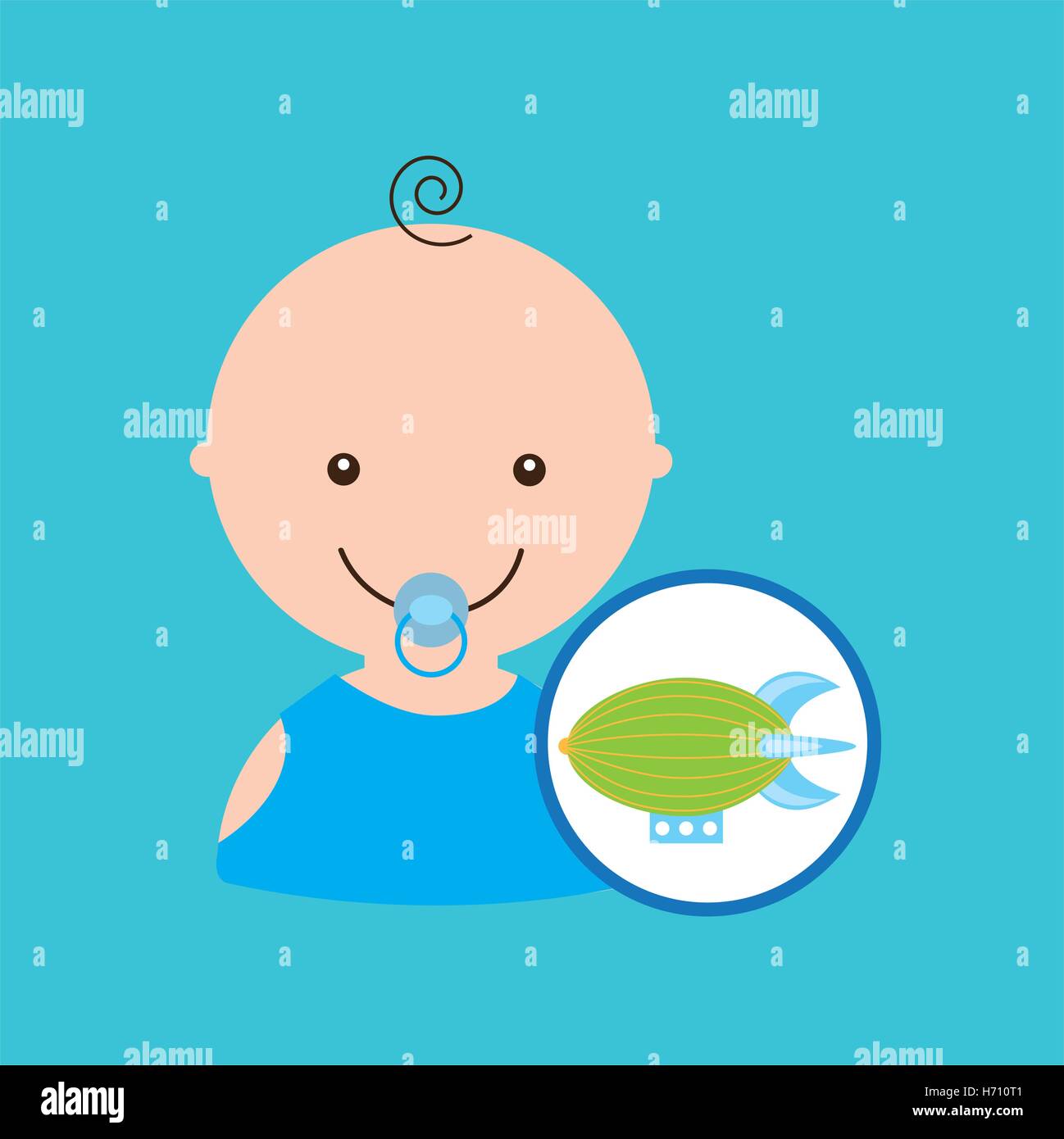 cartoon toy airship baby icon vctor illustration eps 10 Stock Vector ...