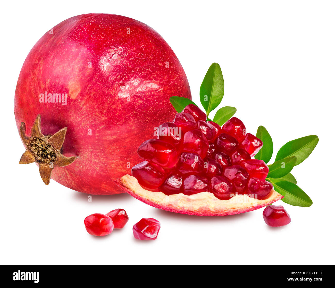 pomegranate isolated on white background Stock Photo - Alamy