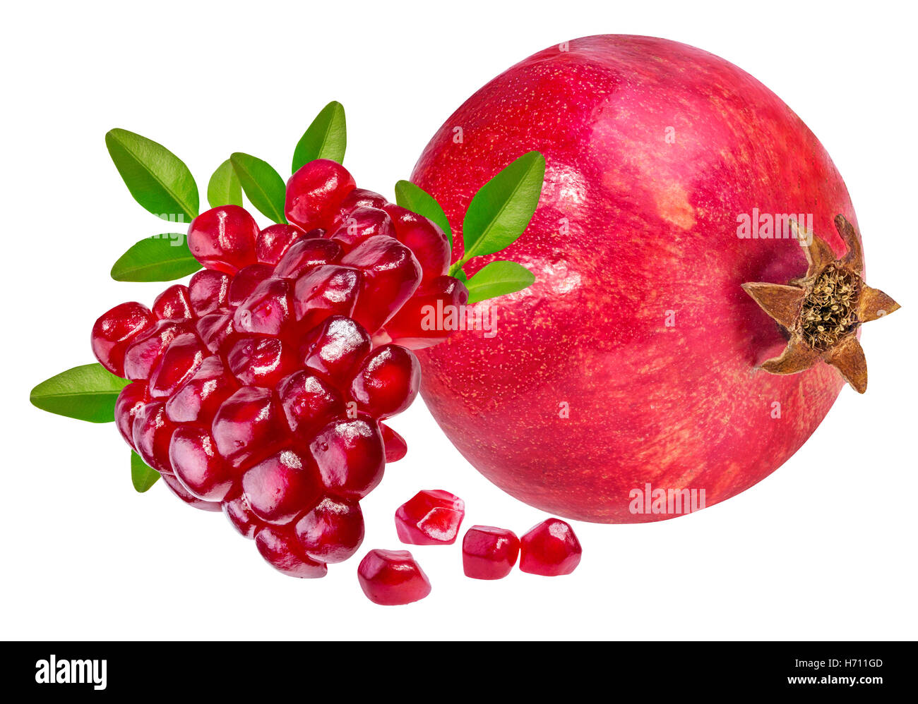pomegranate isolated on white background Stock Photo - Alamy