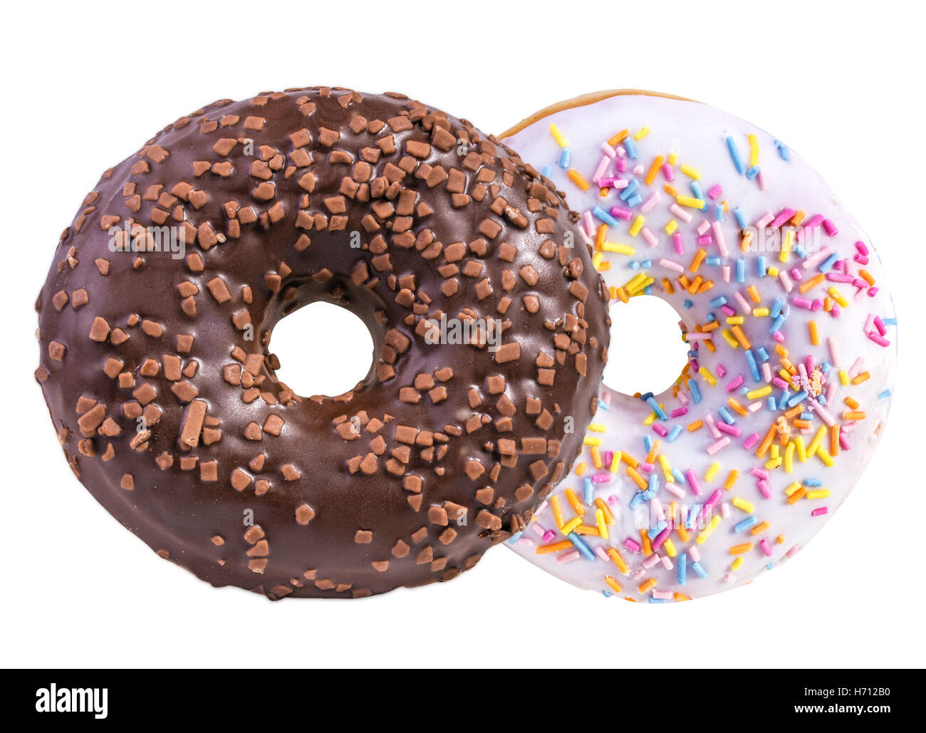 Tasty sweet donuts on Cut Out Stock Images & Pictures - Alamy