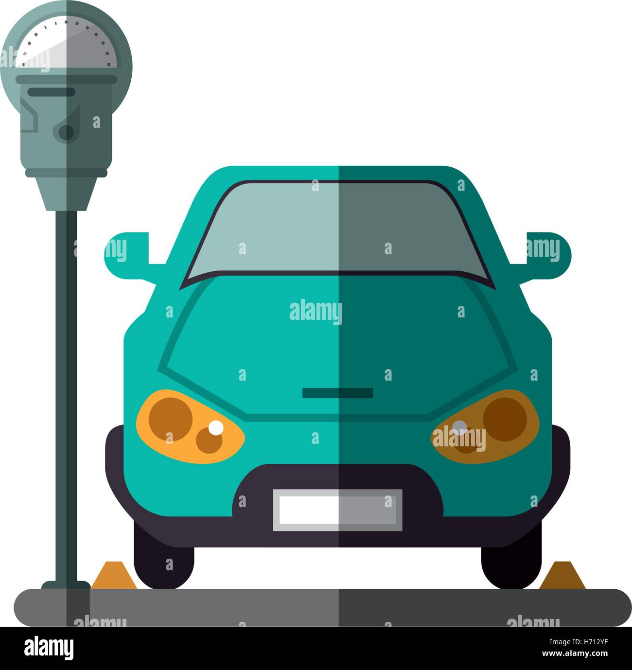 Car vehicle and parking meter design Stock Vector Image & Art - Alamy