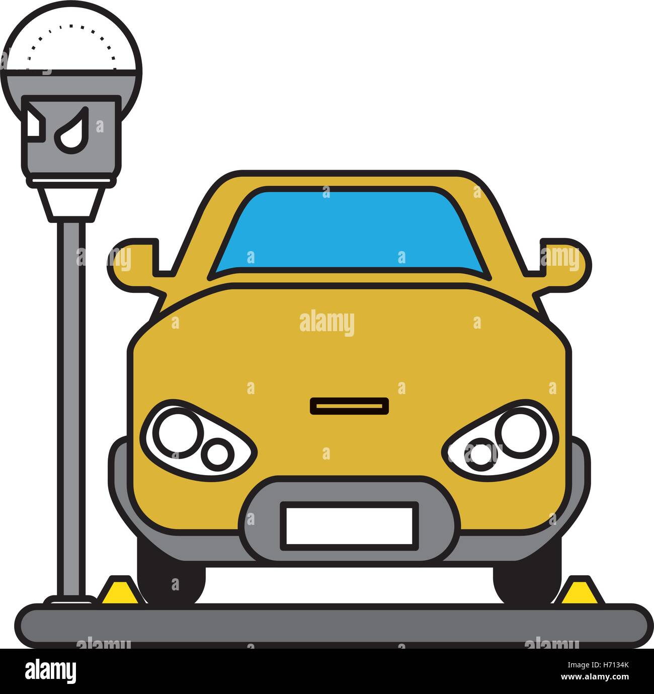 Car vehicle and parking meter design Stock Vector Image & Art - Alamy