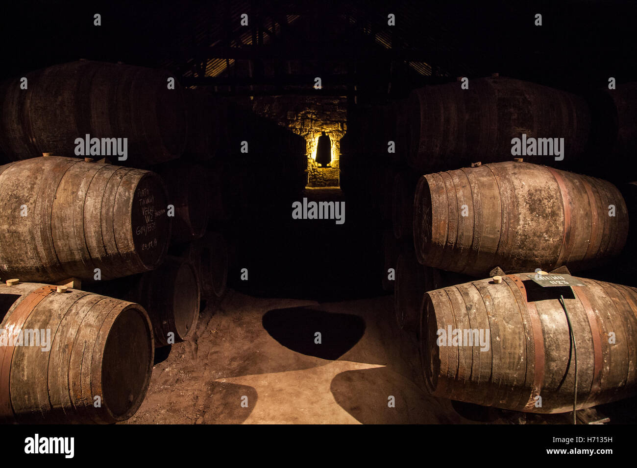 Sandeman Port Wine Cellars in Porto, Portugal Stock Photo - Alamy
