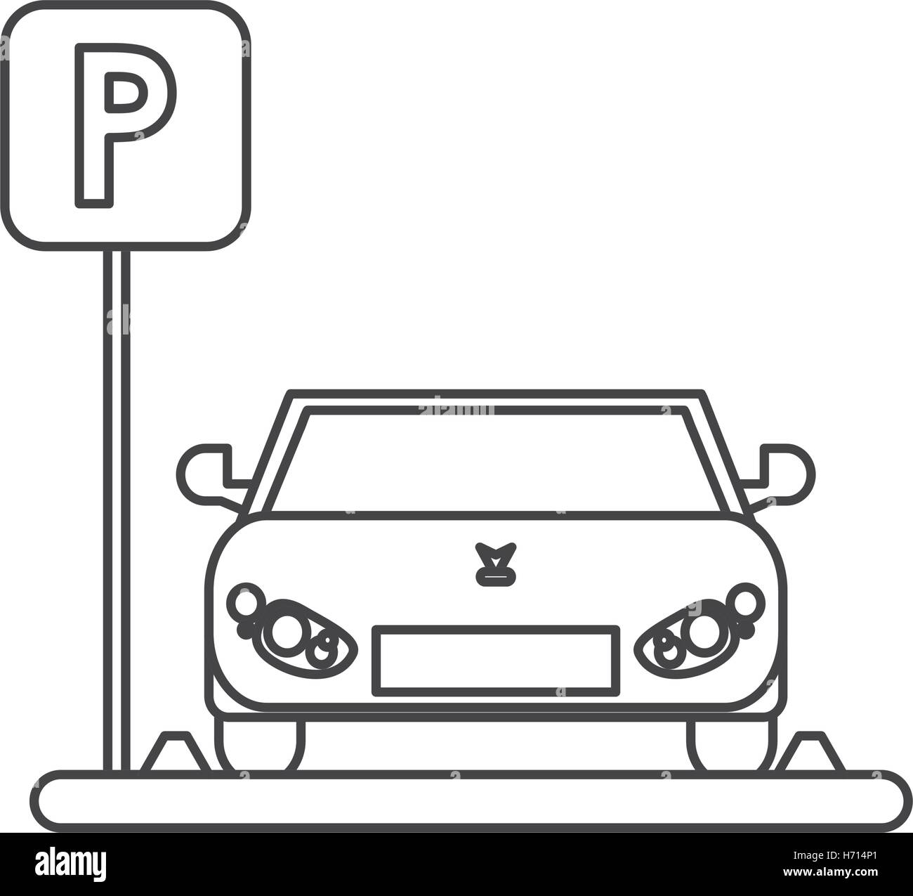 Car vehicle and parking zone design Stock Vector Image & Art - Alamy