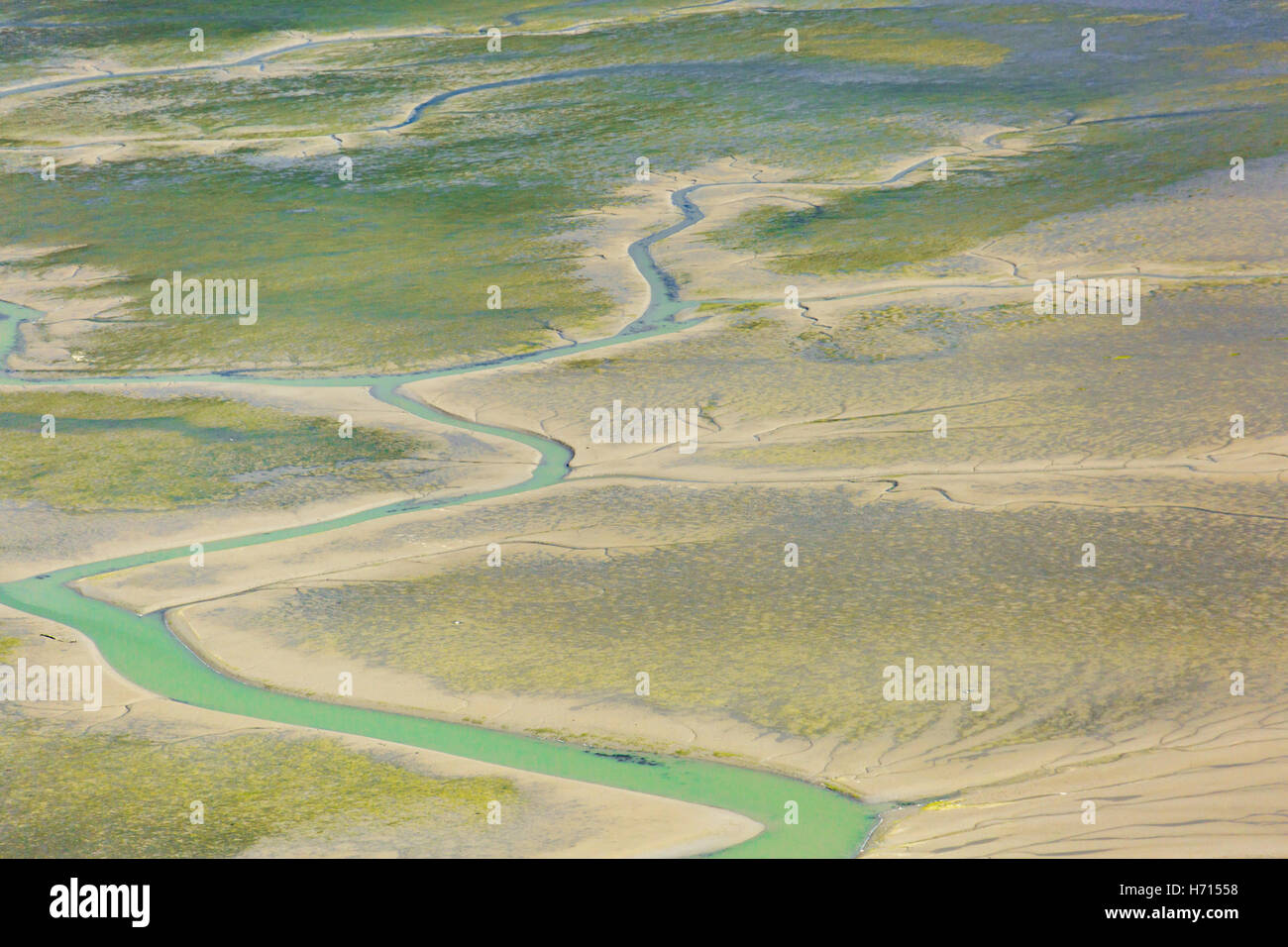 Aerial view tidal flats hi-res stock photography and images - Alamy
