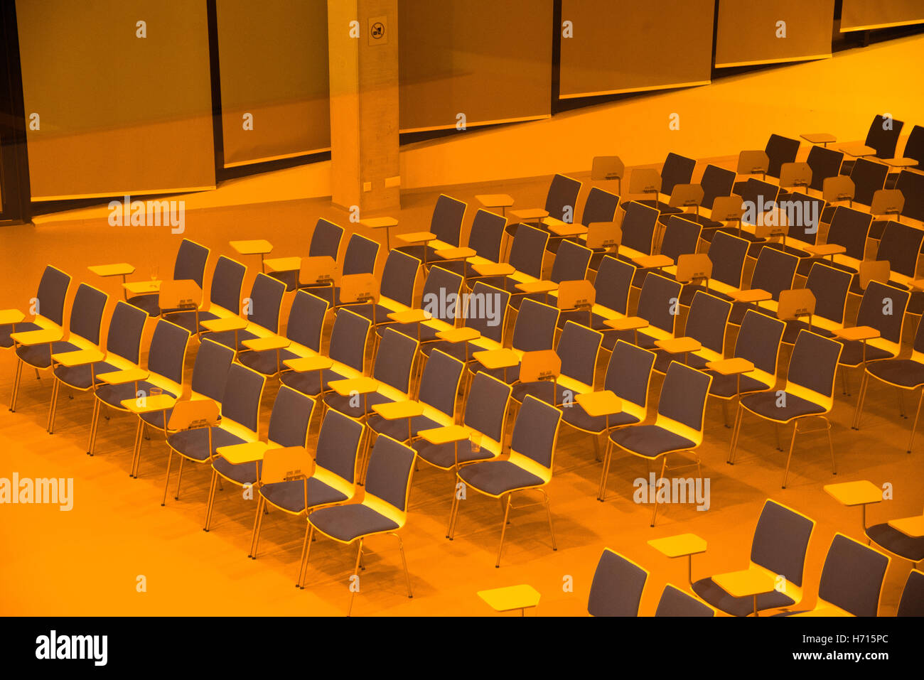 rows of empty chairs at auditorium at university Stock Photo - Alamy