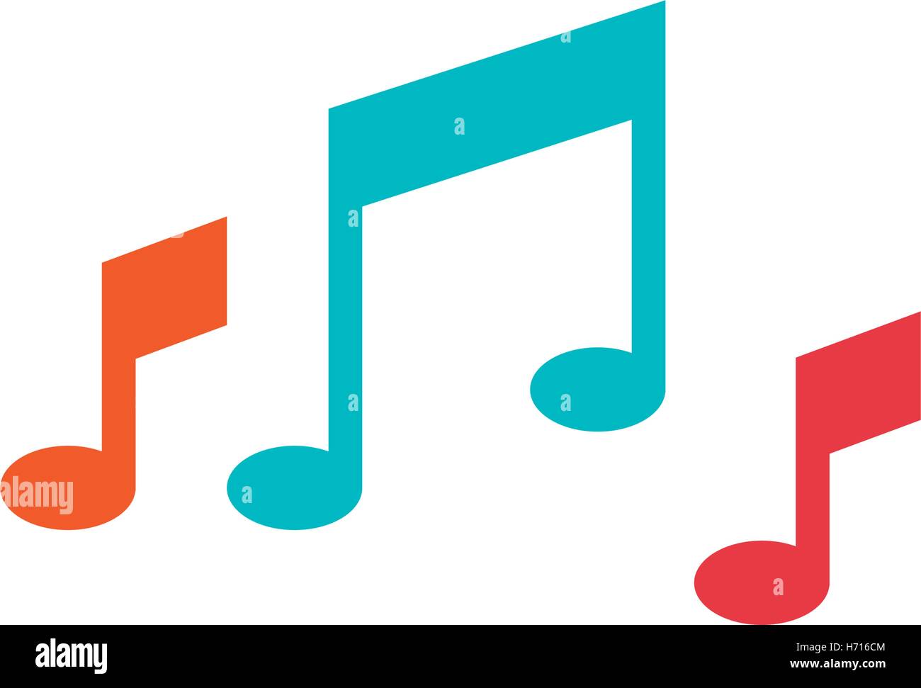 Isolated music note design Stock Vector Image & Art - Alamy