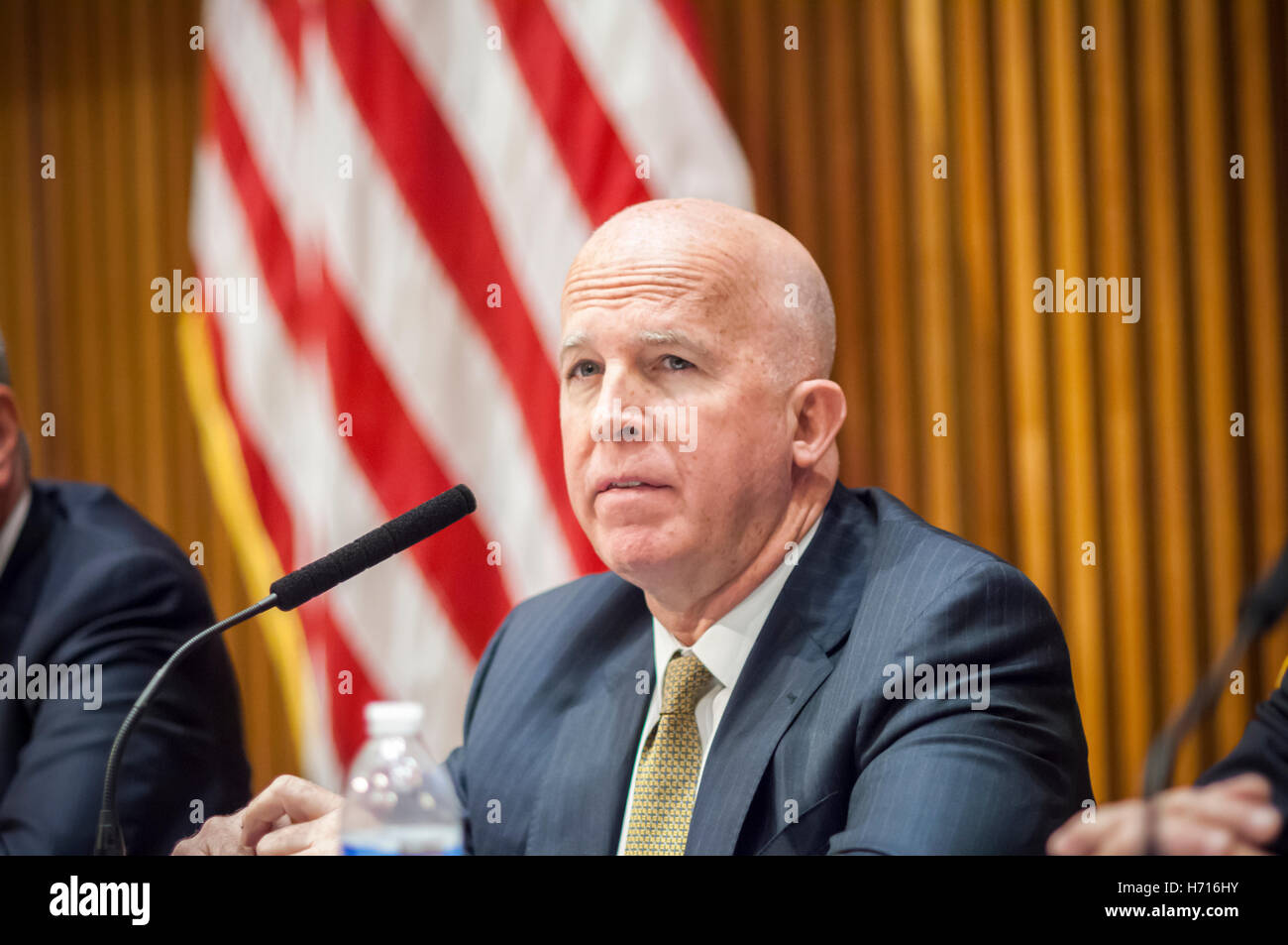 NYPD Commissioner James O'Neill briefs the media at the NYPD monthly ...