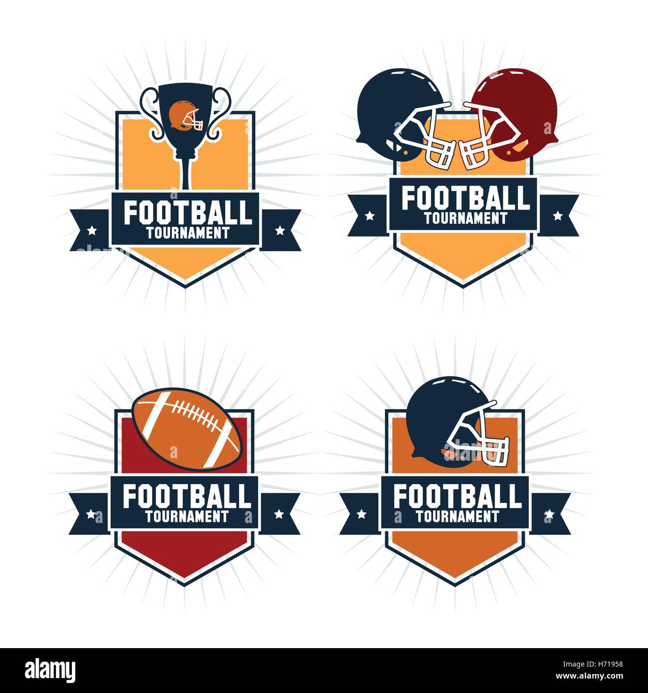 Ball helmet and trophy of american football design Stock Vector Image ...