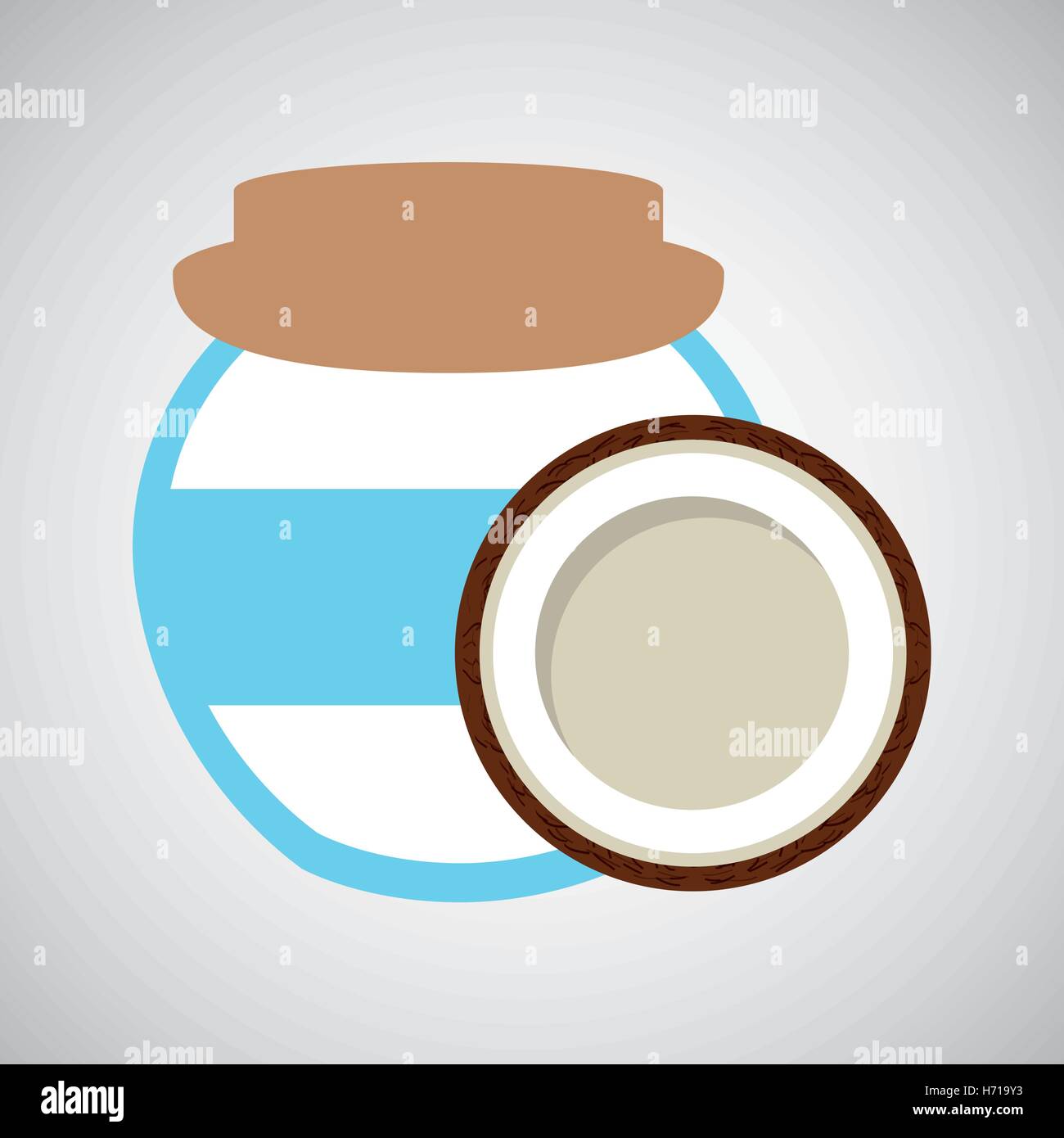 Coconut cream jar Stock Vector Images - Alamy