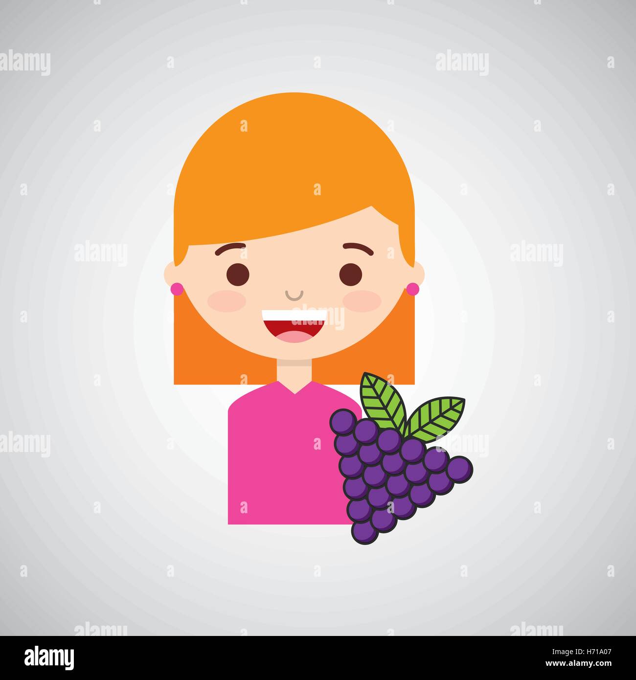 cute girl cartoon health graphic vector illustration eps 10 Stock ...