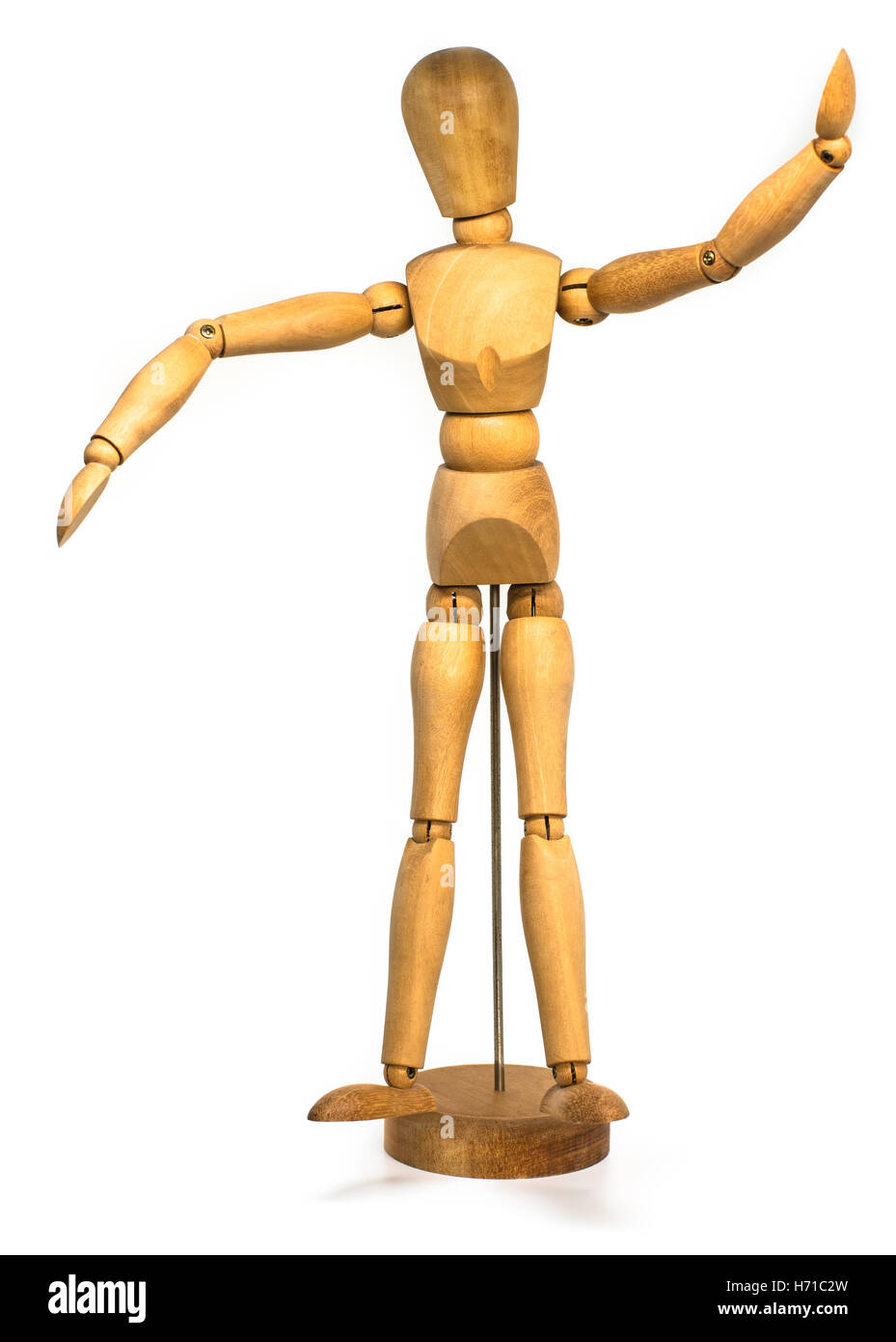 Wooden dummy isolated on a white background Stock Photo - Alamy