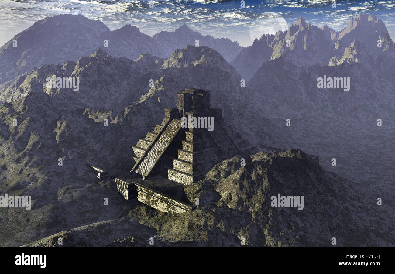 Mayan Mountain Temple Stock Photo - Alamy