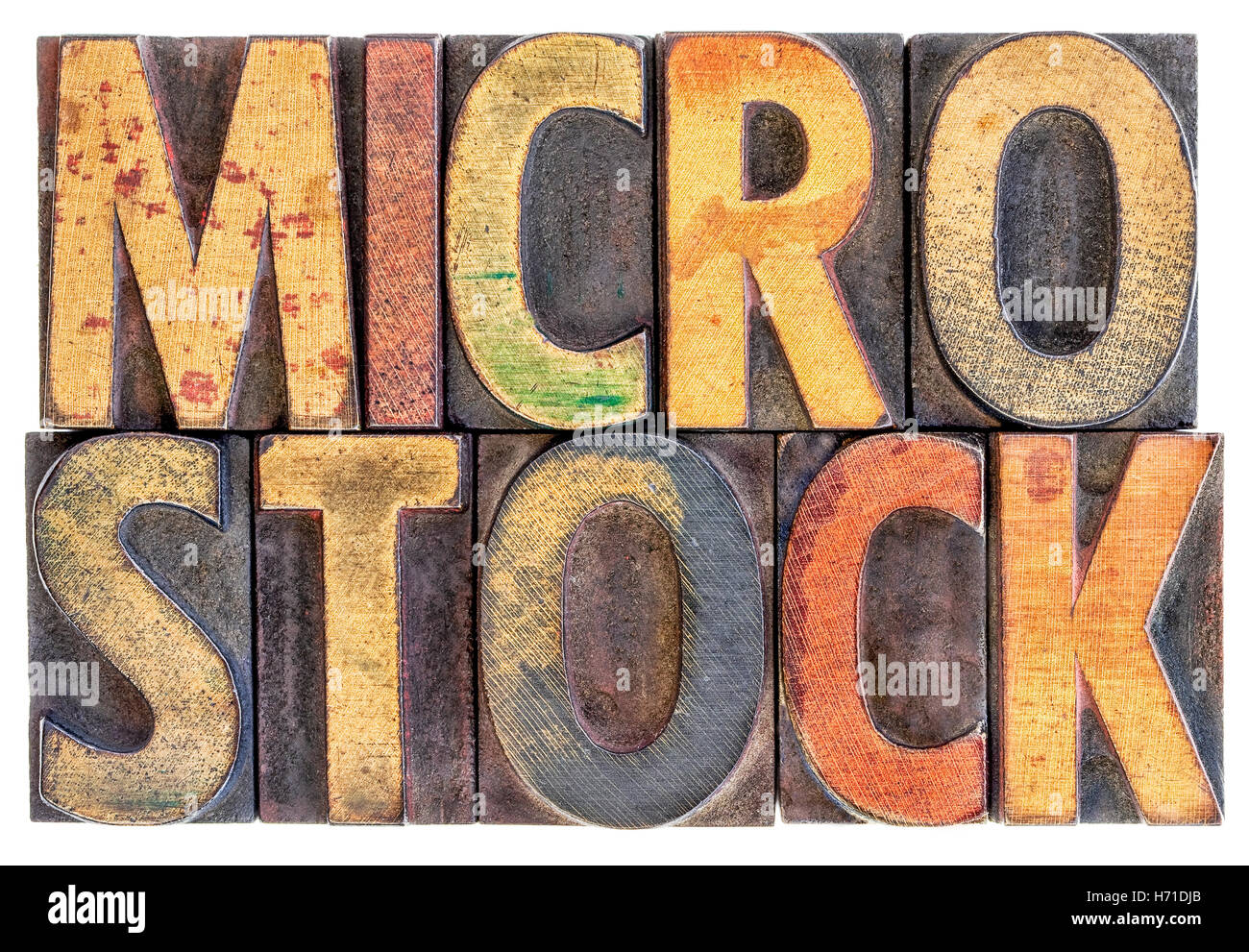microstock photography concept - isolated word abstract in vintage ...