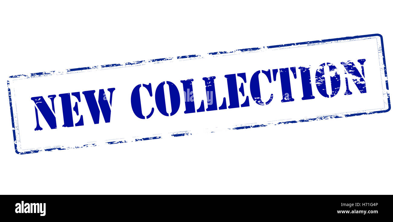 Rubber stamp with text new collection inside, vector illustration Stock ...