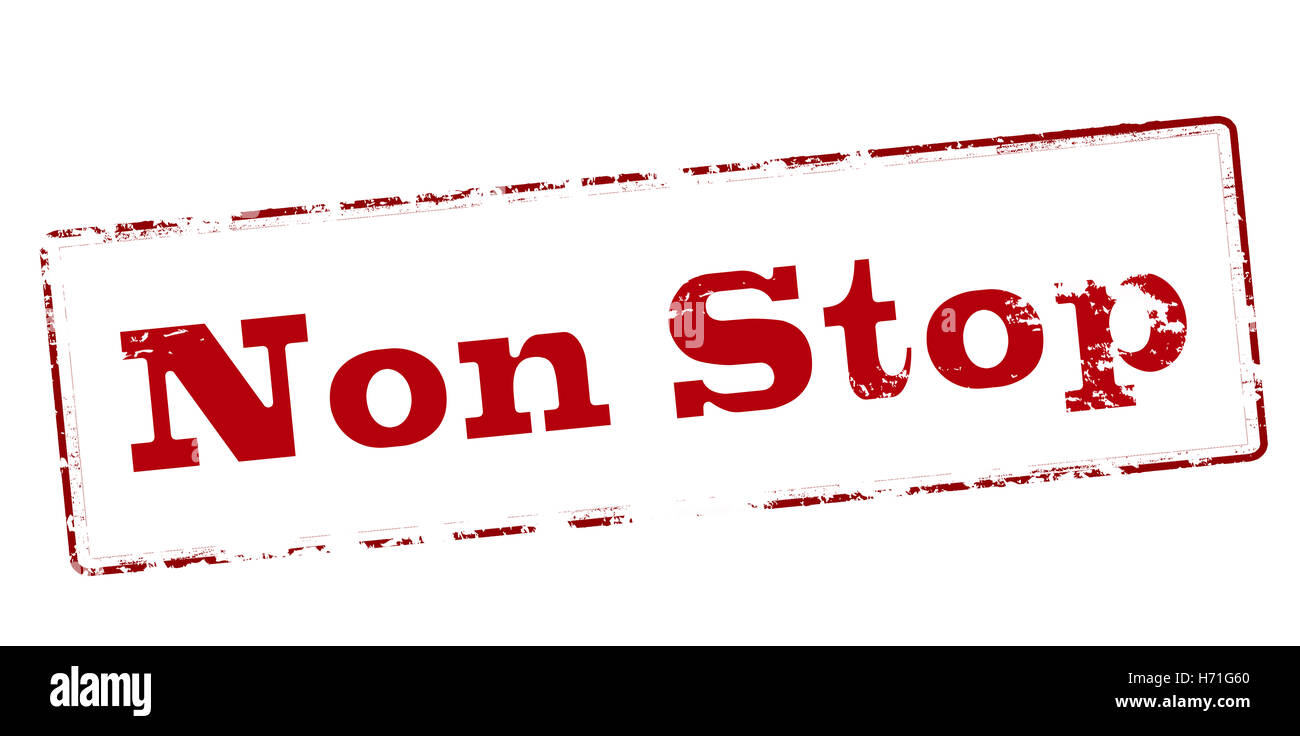 Rubber stamp with text non stop inside, vector illustration Stock Photo ...